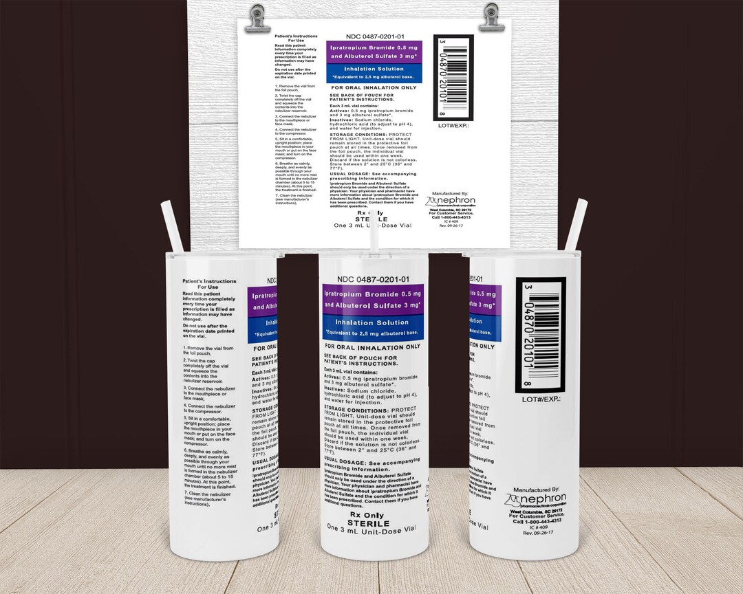 20 Oz or 30 Oz RRT Respiratory Duoneb Like Tumbler With Straw/lid ...