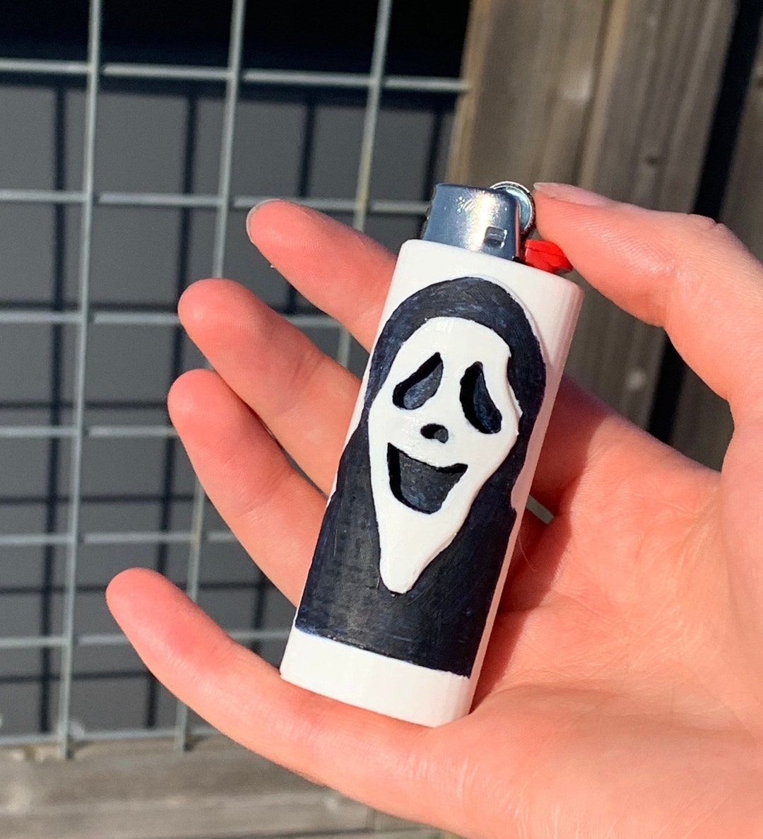 Stoner Ghost Face Horror BIC Lighter Sleeve Lighter Case 420 - Etsy ...