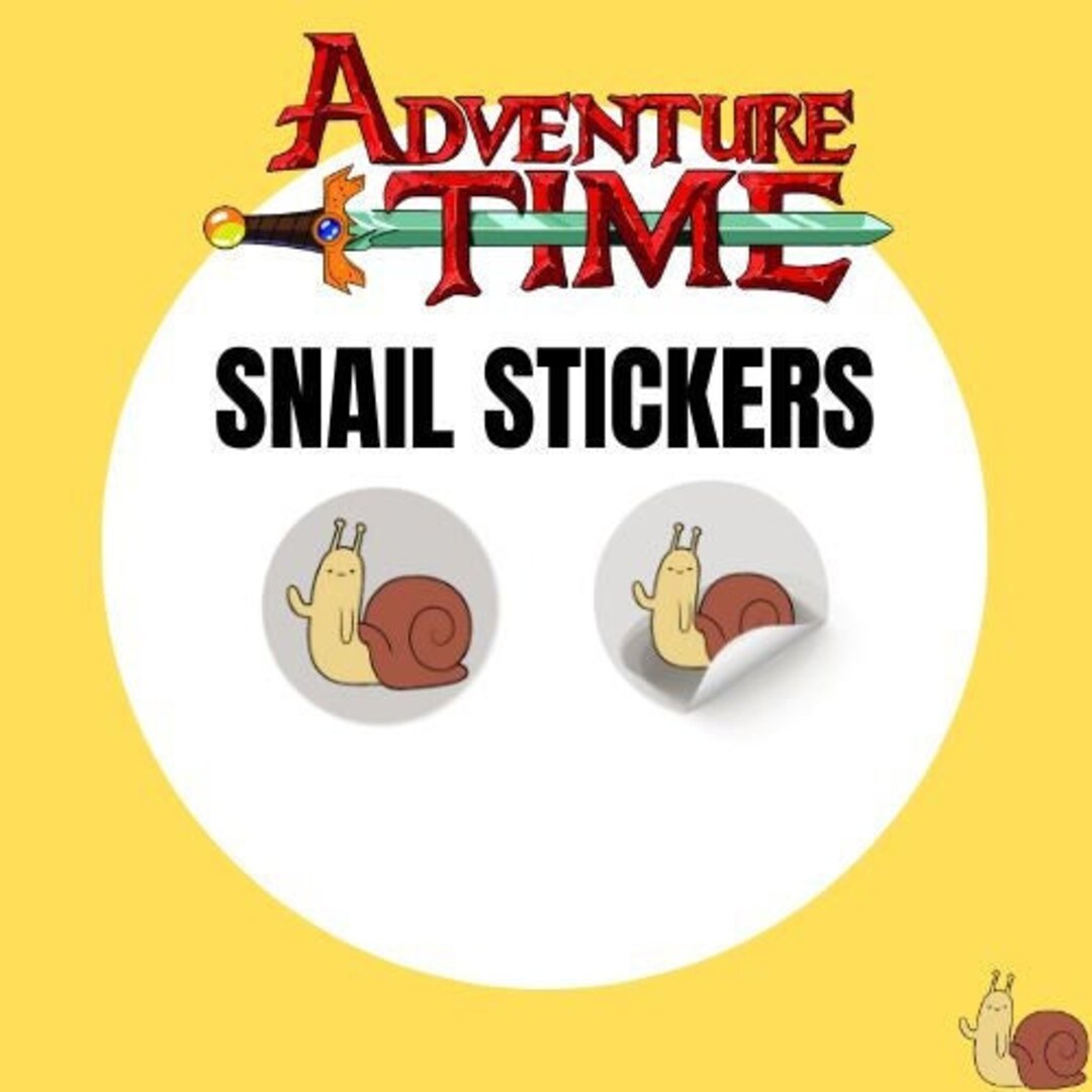Adventure Time Waving Snail Sticker Pack 10 Adorable Stickers Waving ...