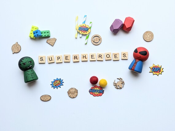 Superhero Sensory Tray Activity Set Sensory Bin Kit Small | Etsy UK