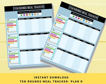 Control Freak Meal Tracker Plan A Portion Control - Etsy