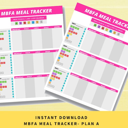 Portion Fix Meal Tracker Plan A | Etsy