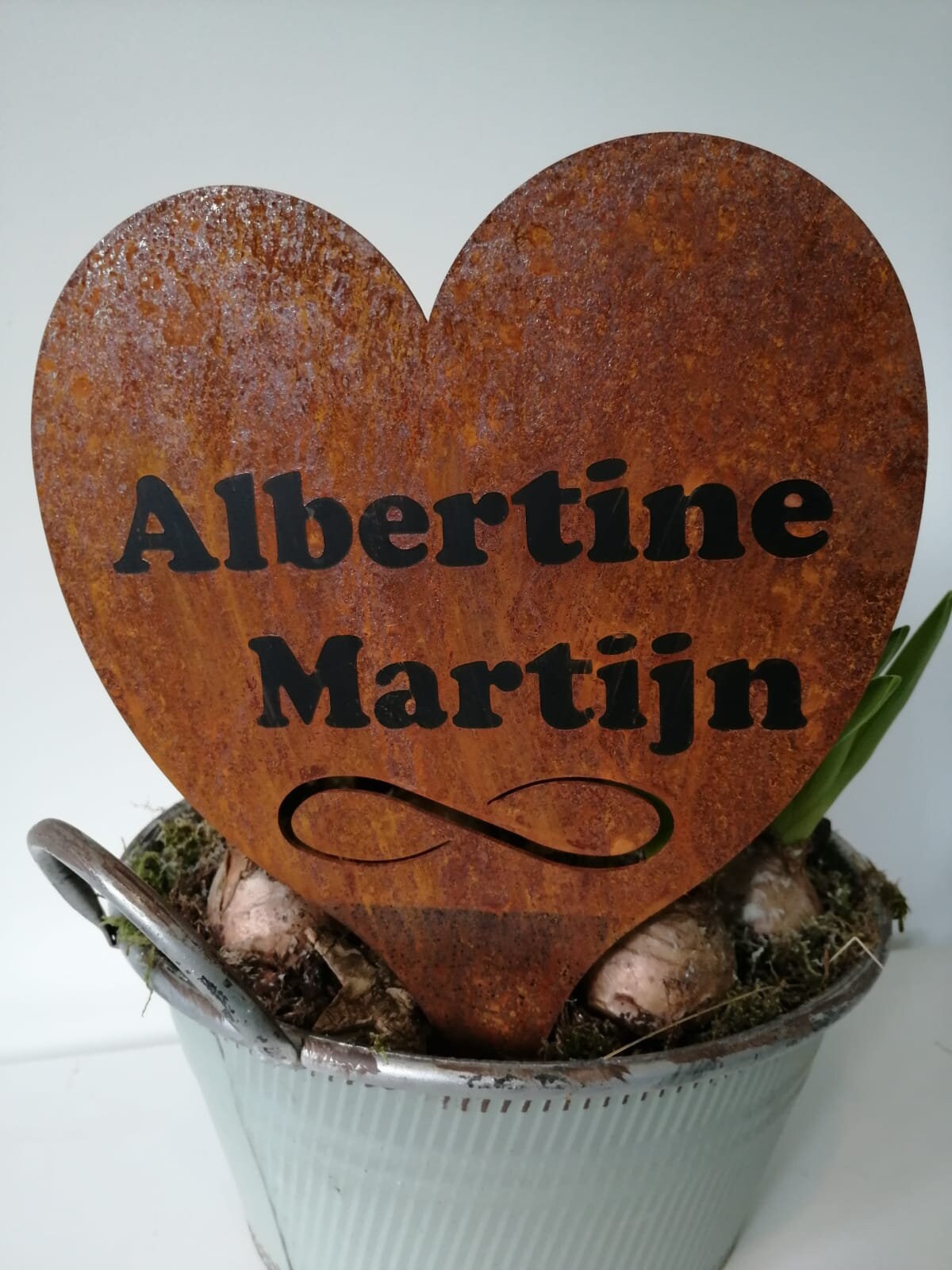 Coeur personnalisé avec signe infini Décoration funéraire - Etsy France