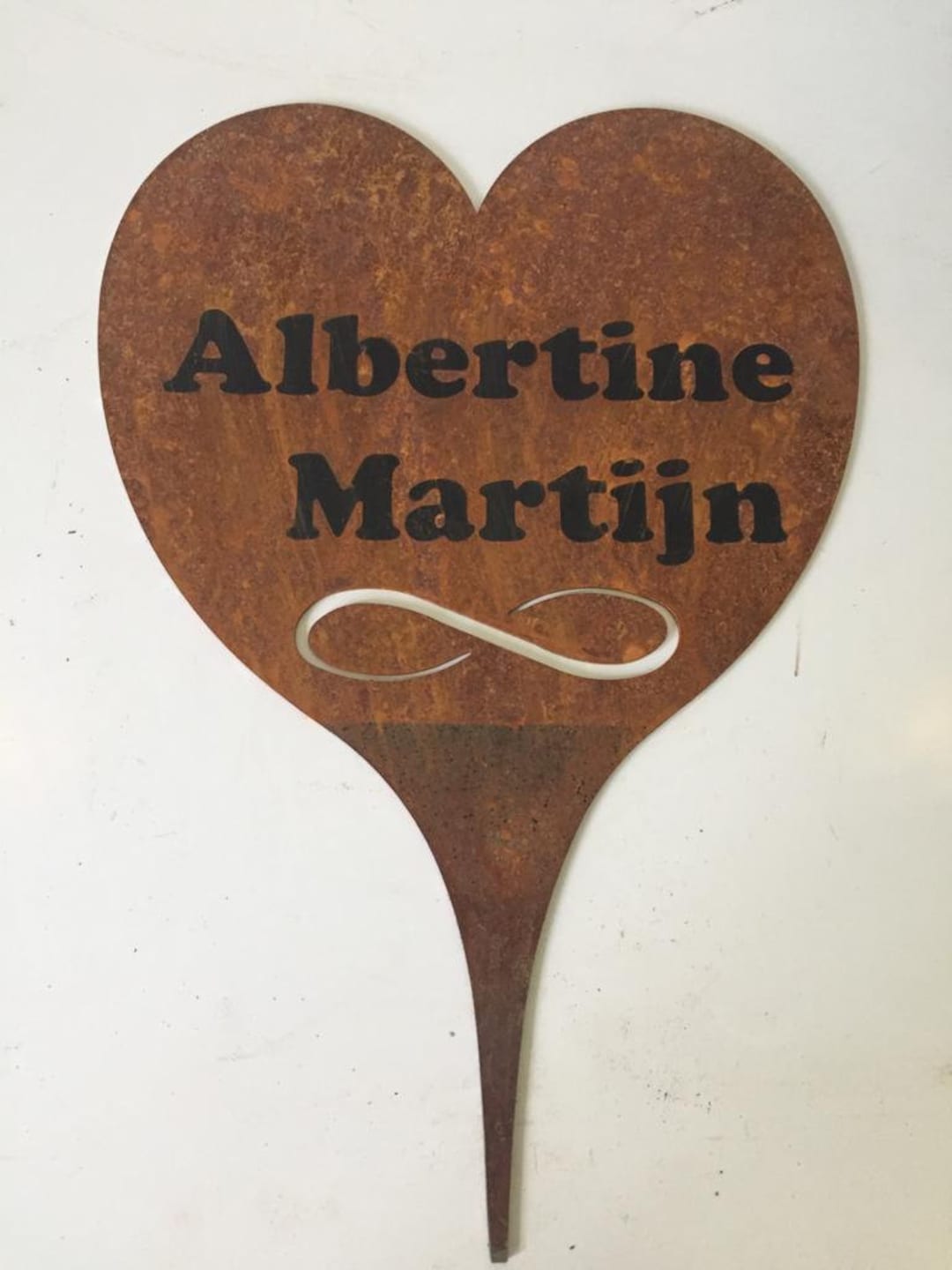 Coeur personnalisé avec signe infini Décoration funéraire bien-aimée de ...