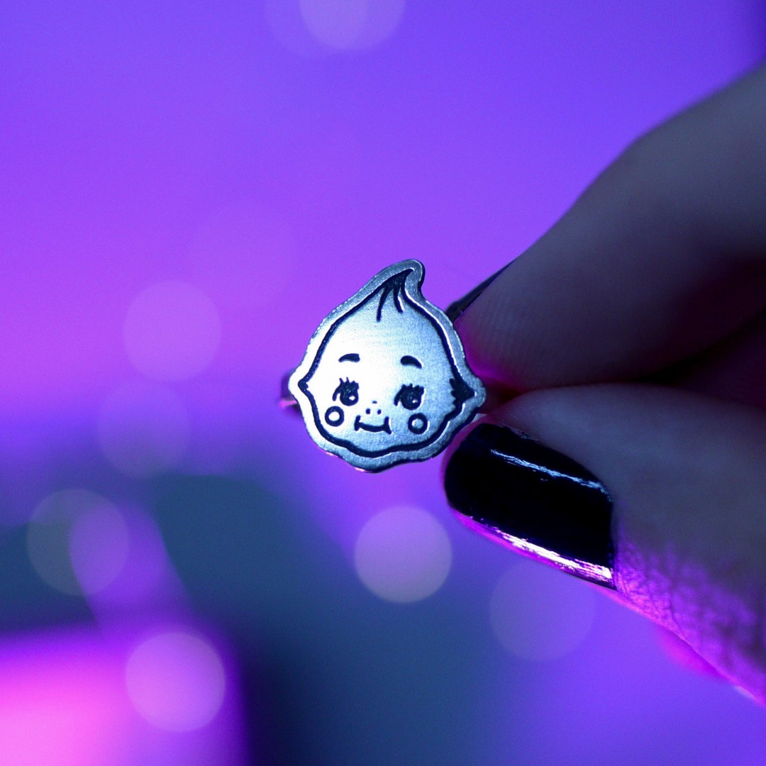 Kewpie Cutie Ring Kawaii Jewelry Sterling Silver Rings - Etsy