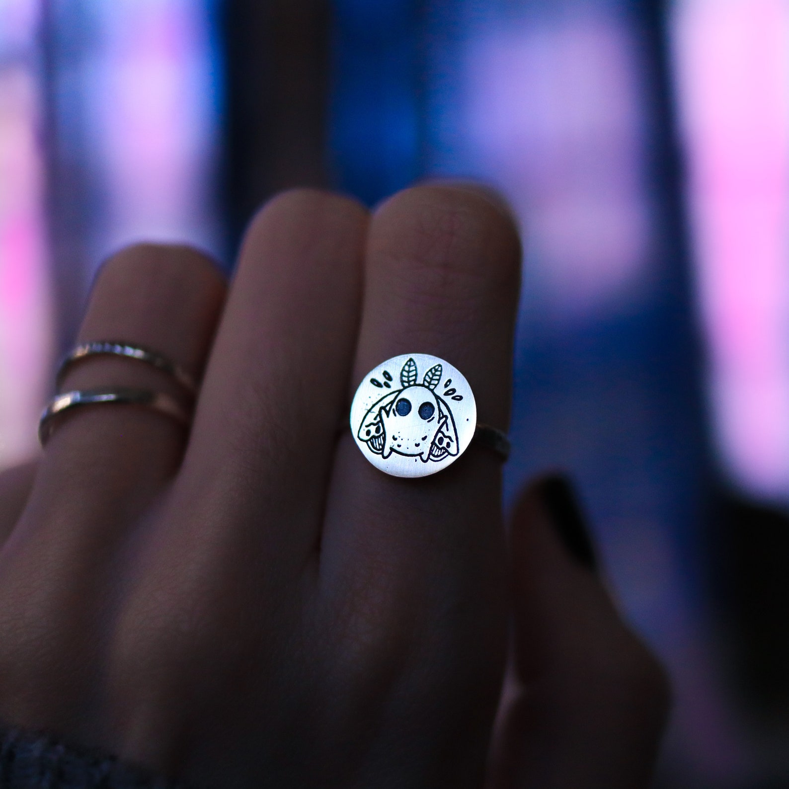 Chibi Mothman Ring Cryptid Jewelry Cute Moth Ring - Etsy