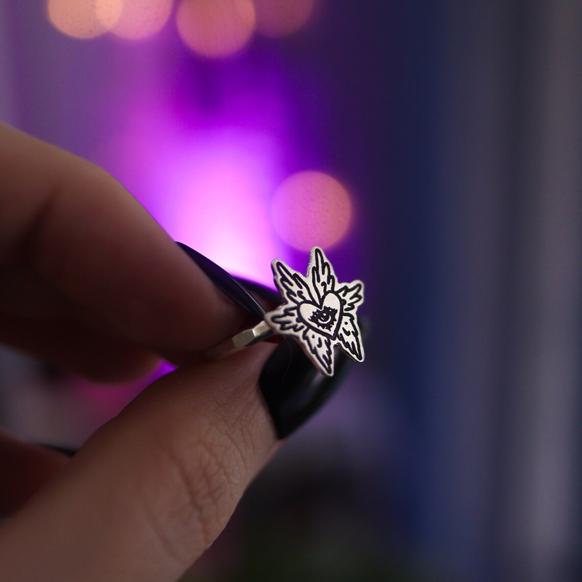 Seraphim Heart Angel Ring, Sterling Silver Jewelry, Statement Ring ...