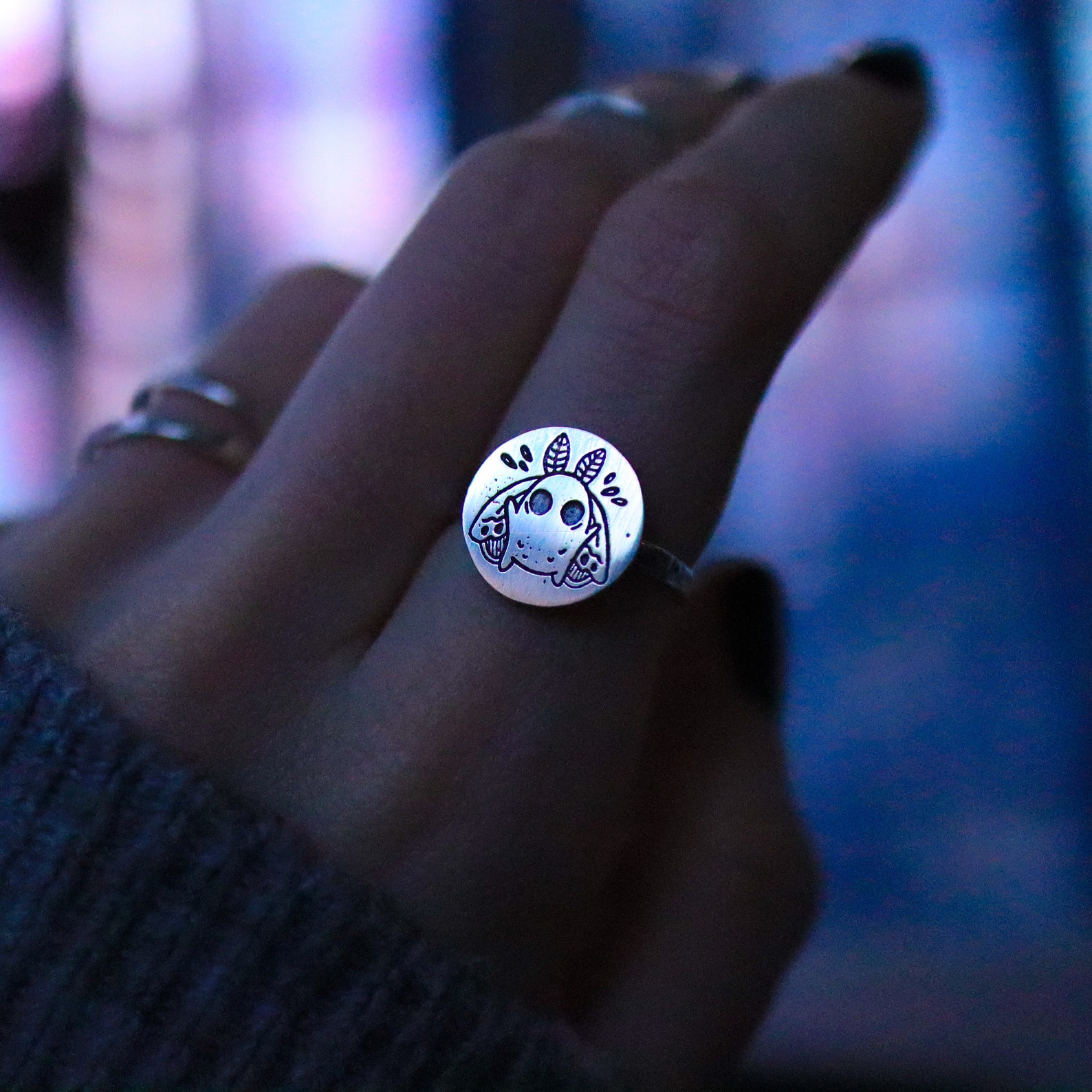 Chibi Mothman Ring Cryptid Jewelry Cute Moth Ring - Etsy