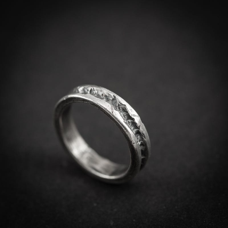 Rustic Silver Ring - Etsy