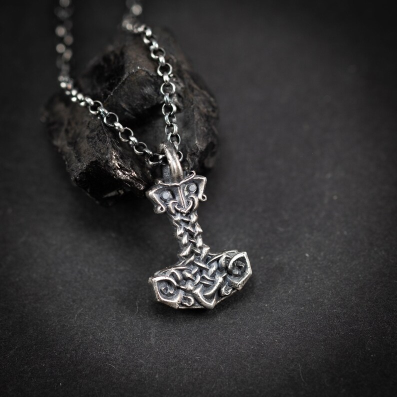 Viking Mjölnir War Hammer Mens Necklace, Handmade Jewelry, Thor's ...