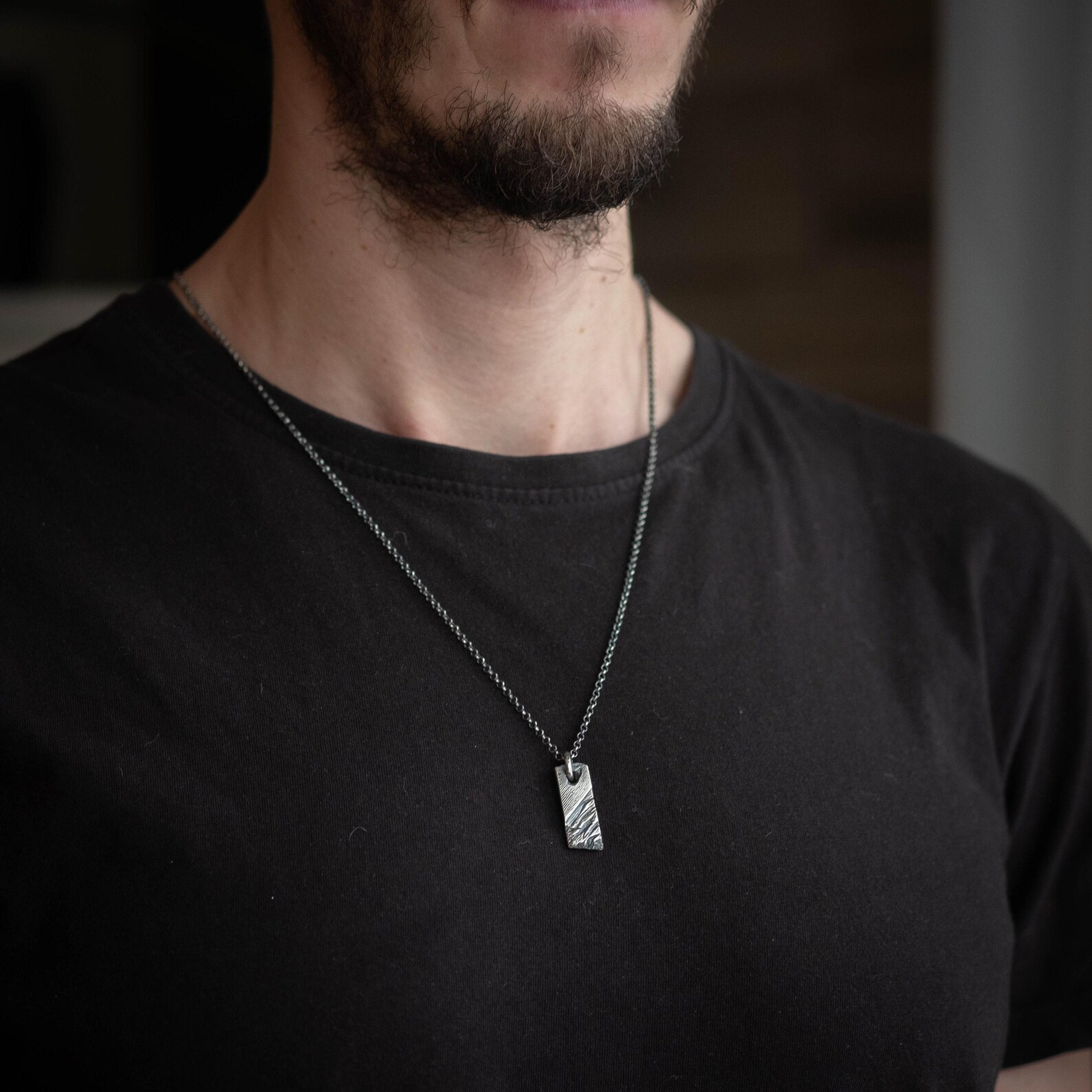 Handmade Rustic Men's Necklace, Anniversary Gift for Husband, Boyfriend ...