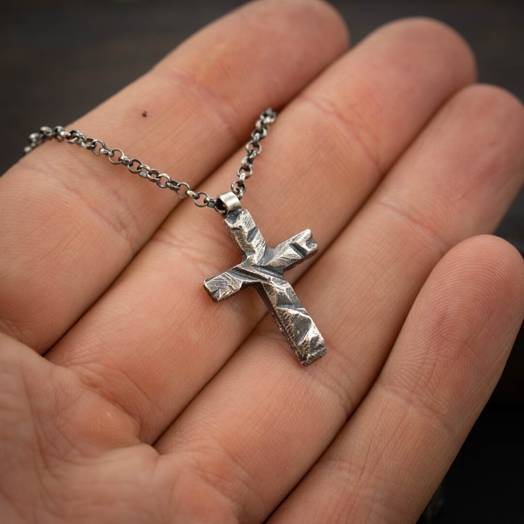 Christian Mens Cross Pendant Necklace, Boyfriend Gift, Husband Gift ...