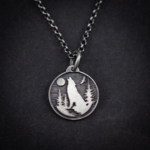 Wolf Necklace for Men - Etsy