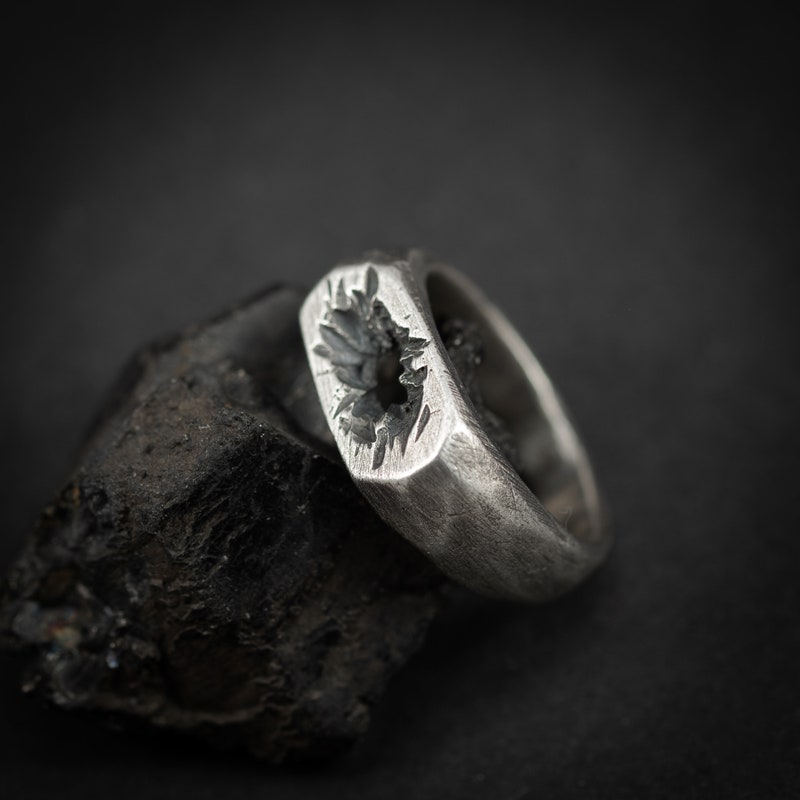 Rustic Mens Ring - Etsy