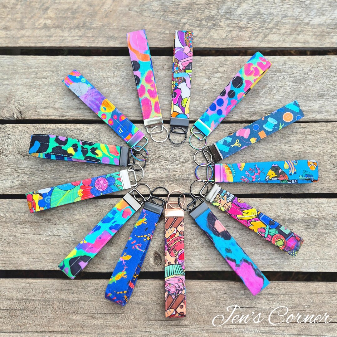 Kasey Rainbow Key Fobs, Key Chain 25mm. Jen's Corner Shop. - Etsy