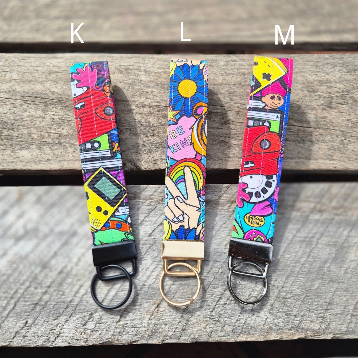 Kasey Rainbow Key Fobs, Key Chain 25mm. Jen's Corner Shop. - Etsy