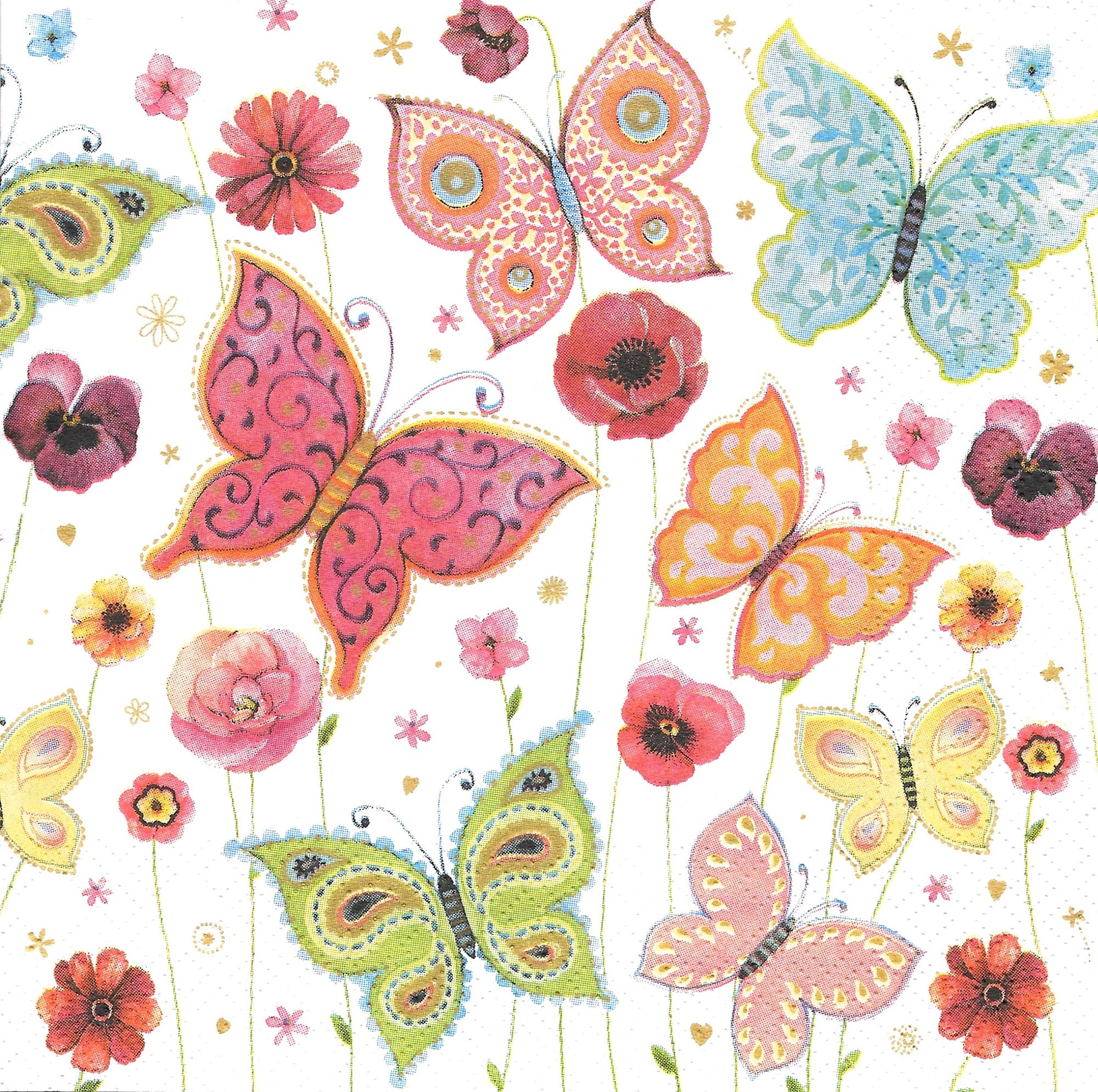 Decoupage Paper Napkin Butterflies - Etsy