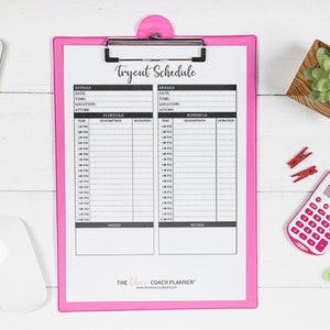 Cheerleading Tryouts Planning Bundle PDF the Cheer Coach Planner 8.5x11 ...