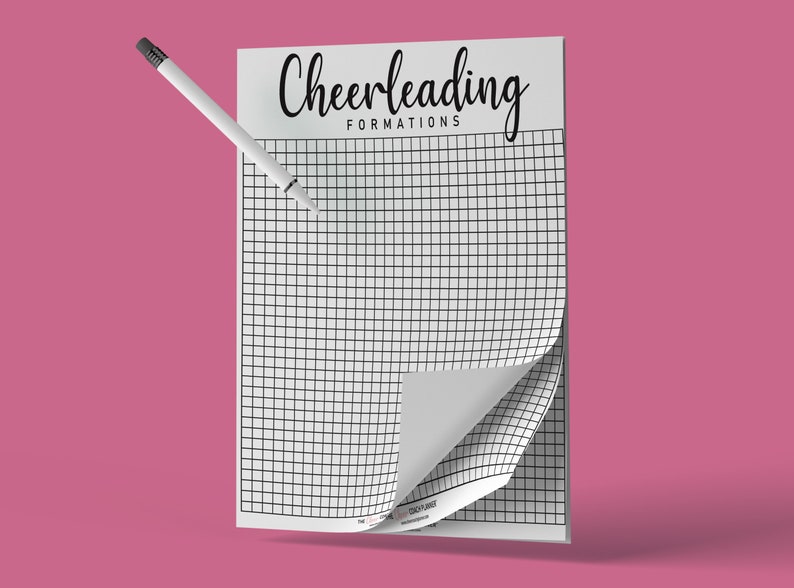 Cheer Coach Formations Planning Notepad 8.5x11in 25 Pages - Etsy