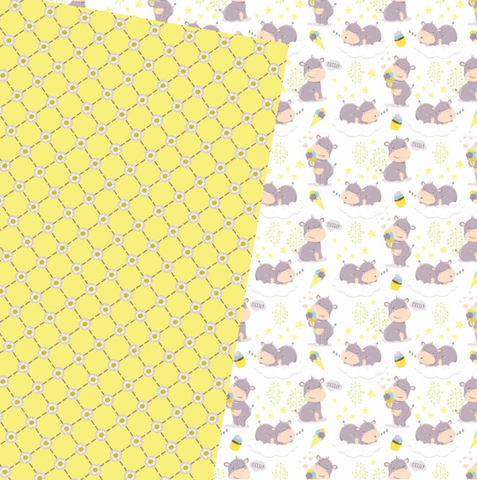 Baby and Kids Digital Paper Baby and Kids Digital Yellow | Etsy