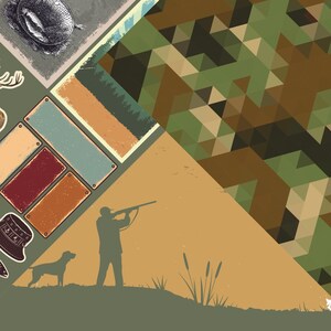 Hunting and Fishing Digital Paper Pack, Deer Hunting Digital Paper ...