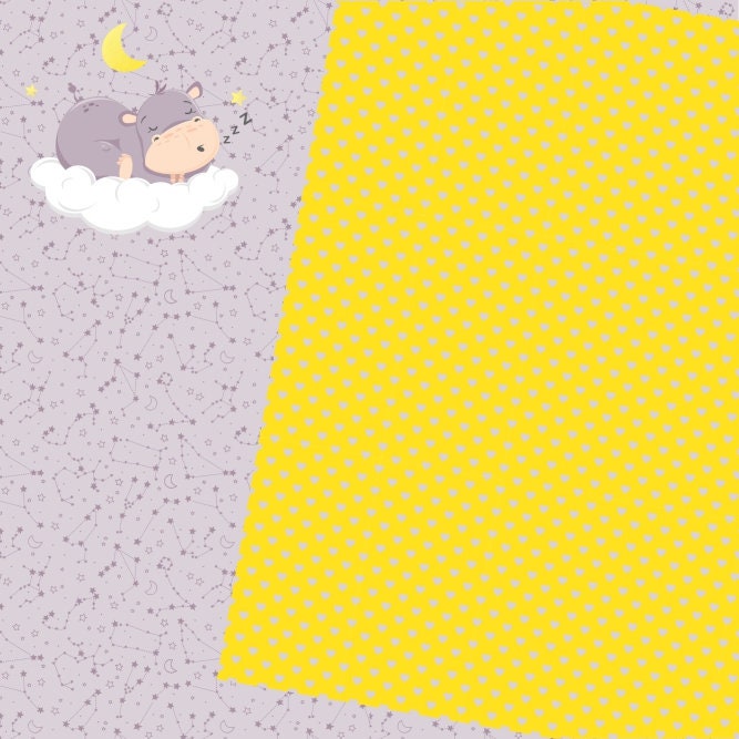 Baby and Kids Digital Paper, Baby and Kids Digital, Yellow, Purple ...
