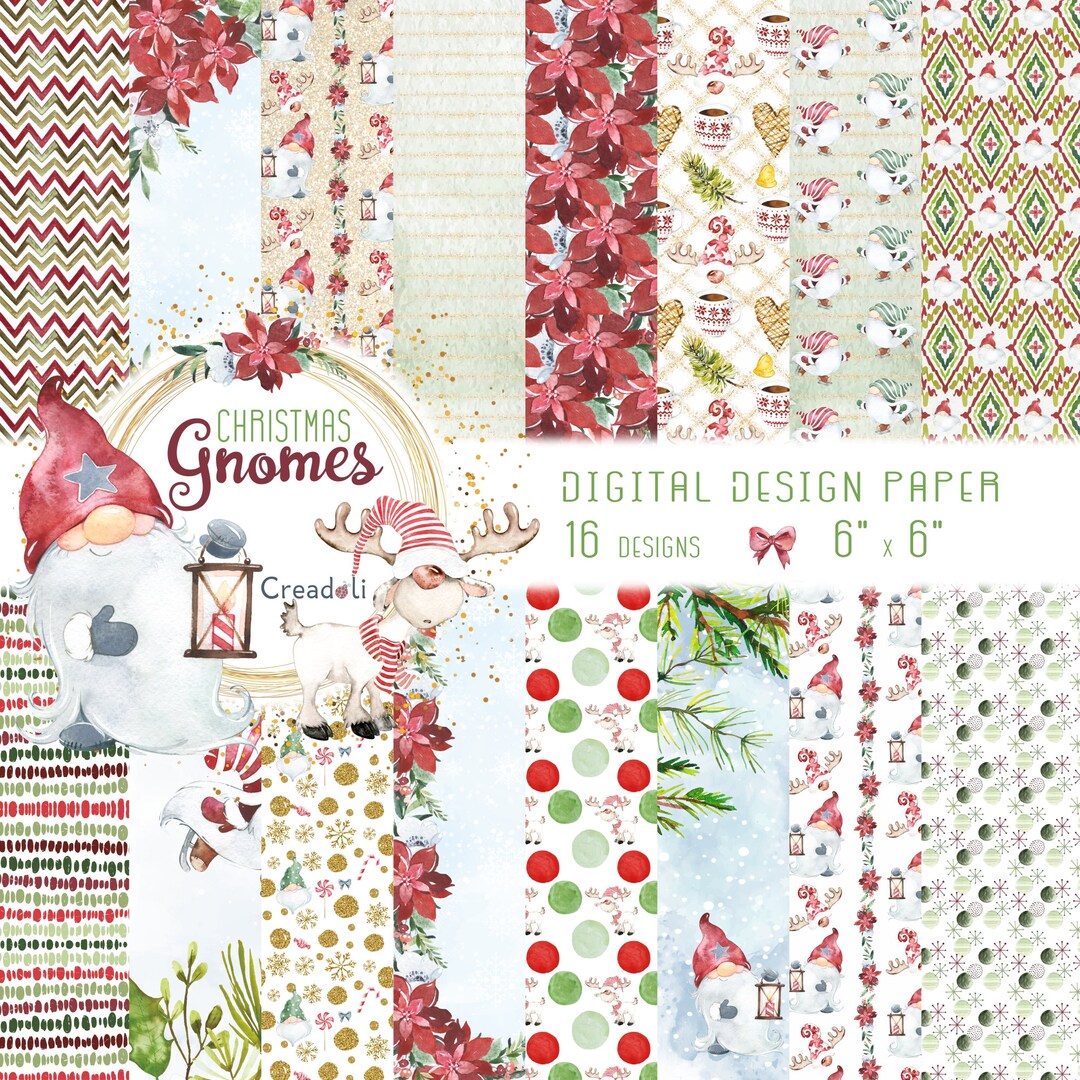 Christmas Gnomes, Christmas, Watercolor Gnome, Watercolor Christmas ...