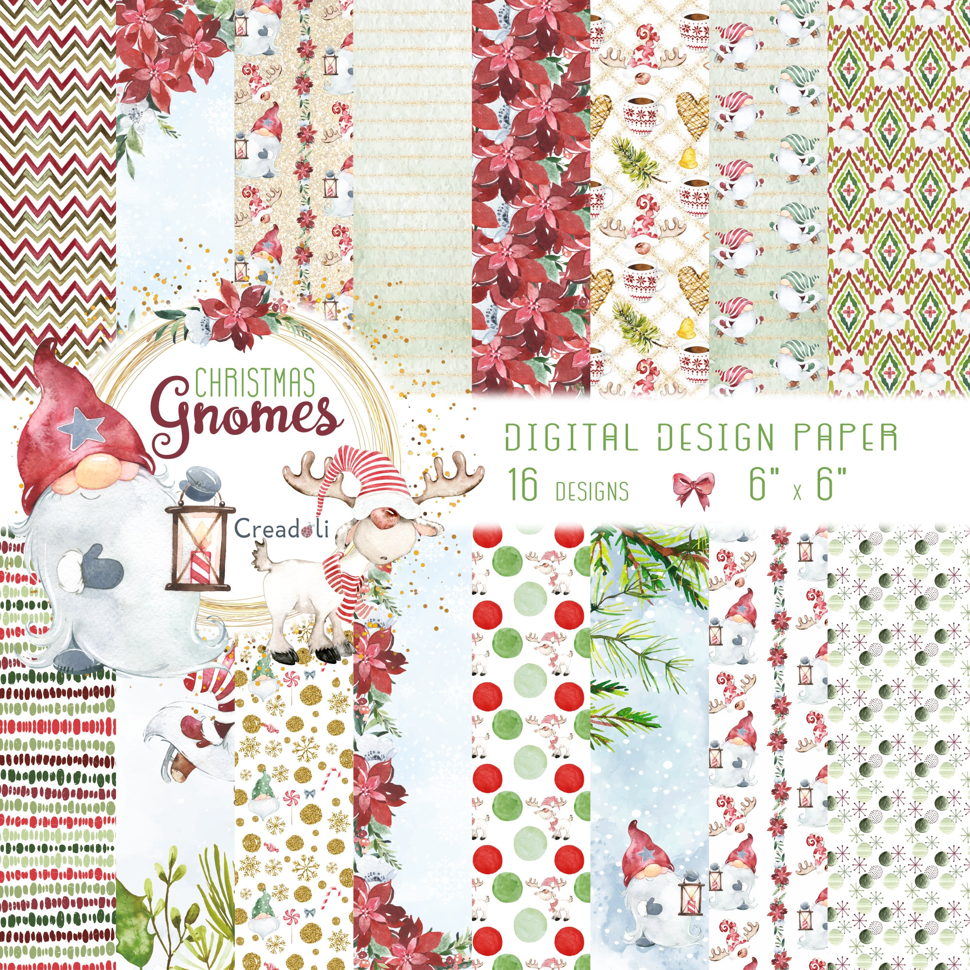 Christmas Gnomes, Christmas, Watercolor Gnome, Watercolor Christmas ...