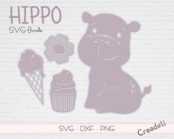 Hippo SVG Bundle Animal SVG Bundle Baby and Kids Elements | Etsy