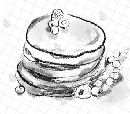 7 Hand Drawn Food Illustrations | PNG Files | Cookbook Clip Art ...