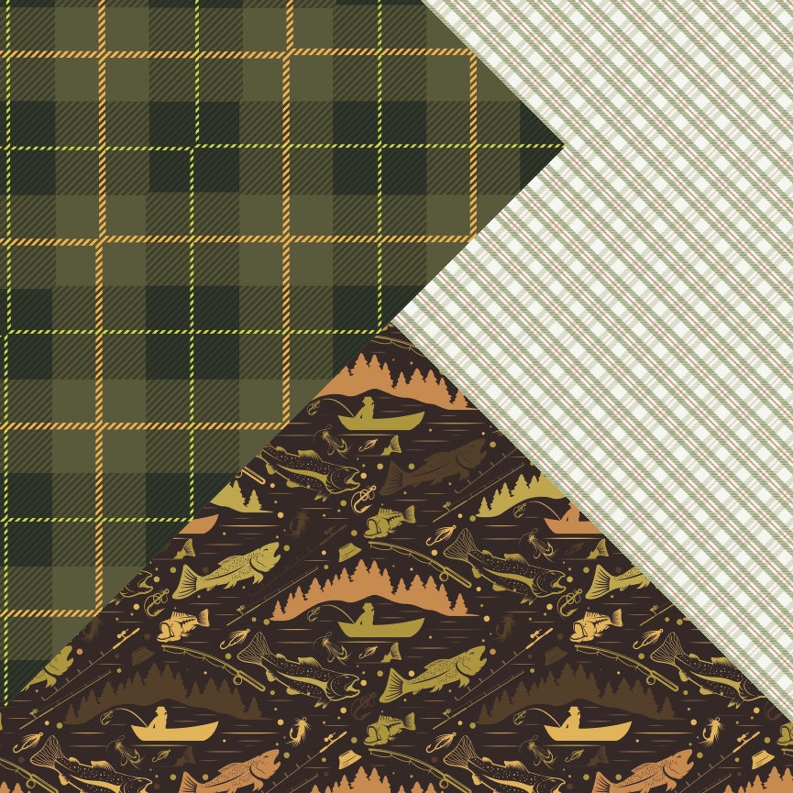 Hunting and Fishing Digital Paper Pack, Deer Hunting Digital Paper ...