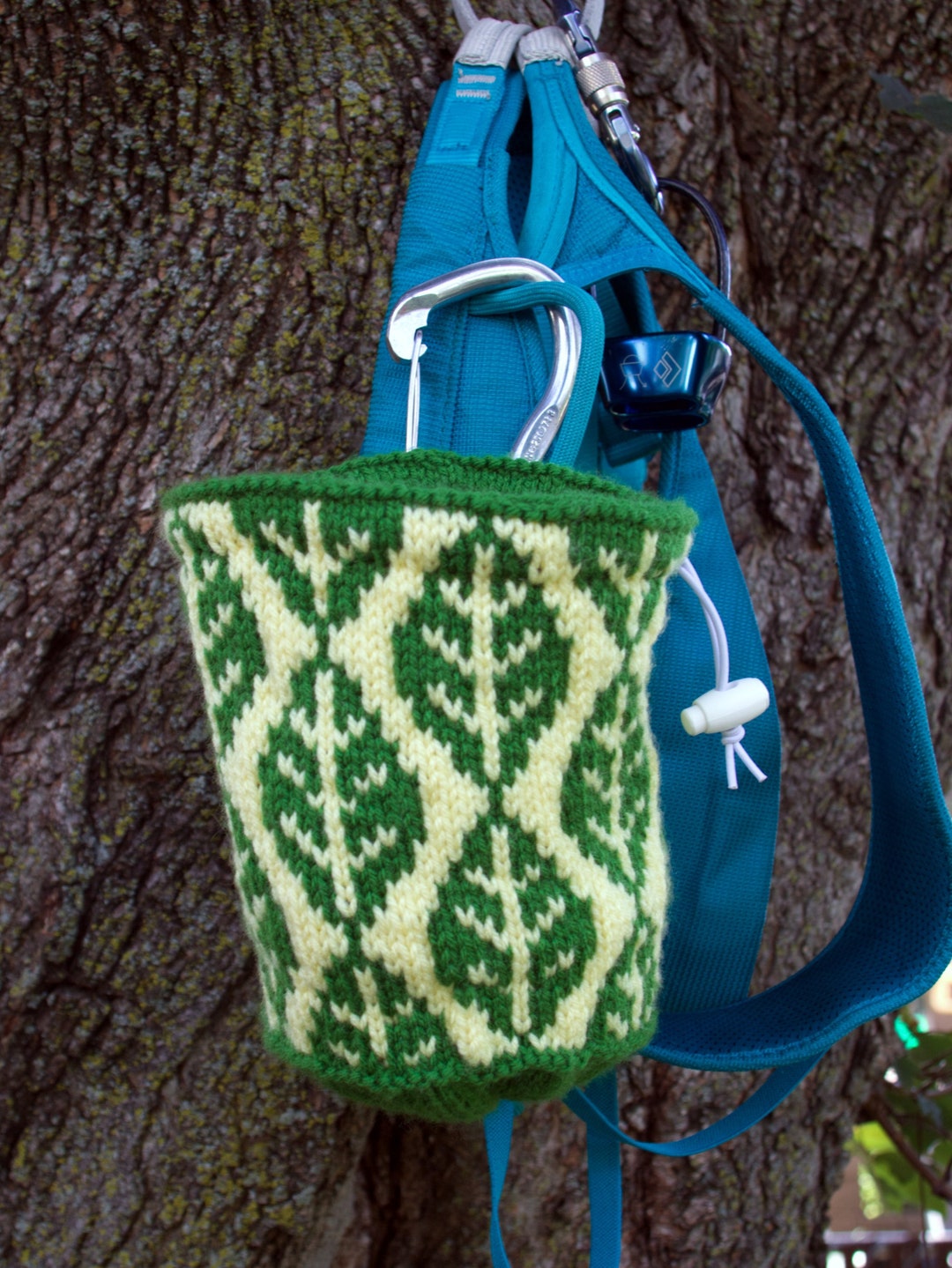 Leaves Rock Climbing Chalk Bag Handmade Knitting Pattern - Etsy
