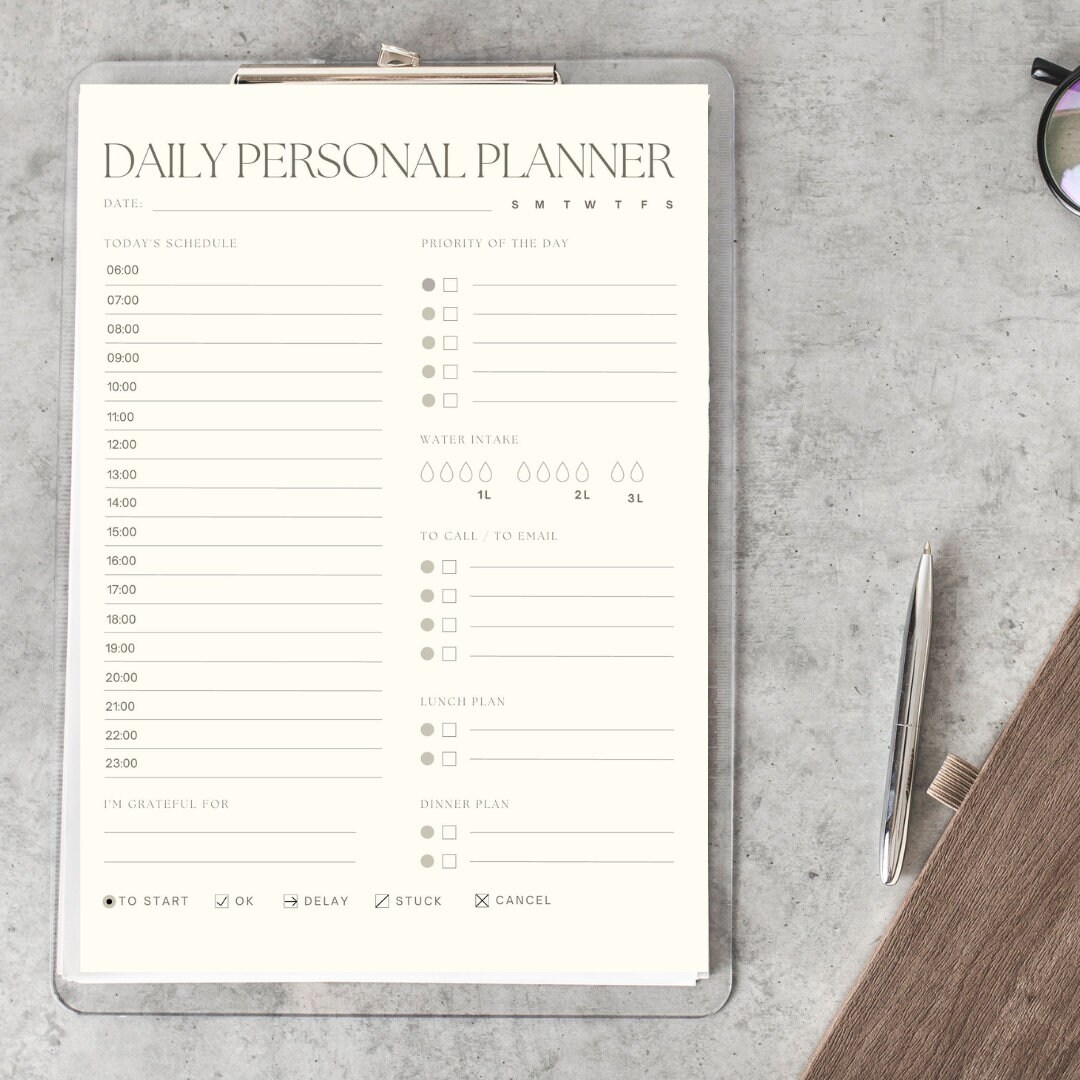 Daily to Do List Printable, Instant Download, Daily Planner, Daily ...