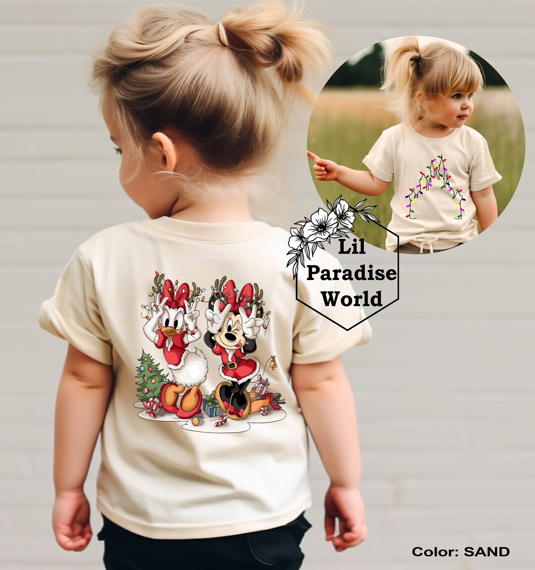 Christmas Castle Front-santa Daisy Duck and Minnie Mouse Back, Disney ...