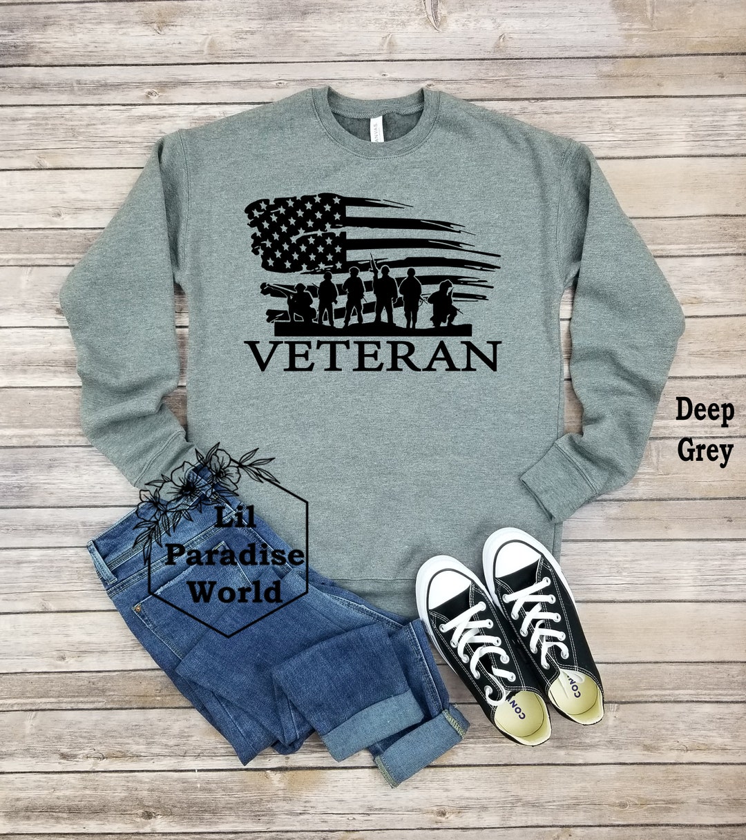 Veterans Flag Sweatshirt-veterans Day Sweatshirt-womens Veterans-mens ...