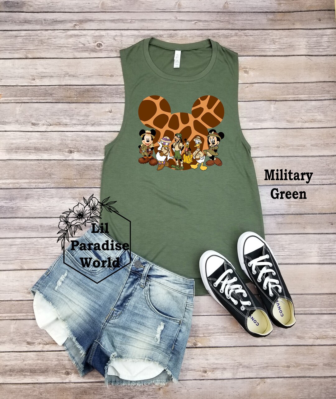 Giraffe Animal Kingdom Tank,animal Kingdom Muscle Tank,minnie Mouse ...