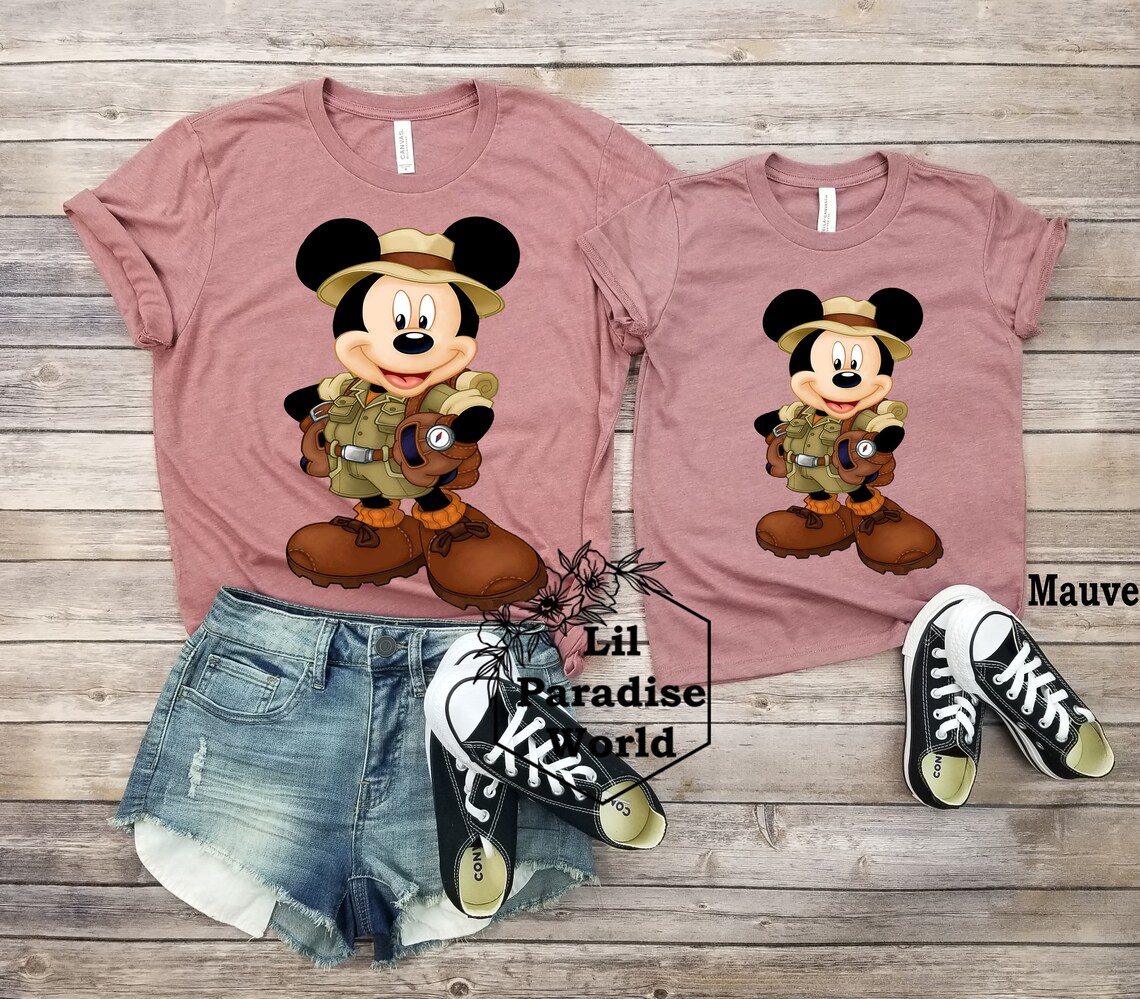 Safari Mickey Mouse Matching Shirtmatching Animal Kingdom | Etsy