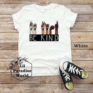 Be Kind Sign Language Kids Shirt-be Kind-kids Back to School Shirt ...