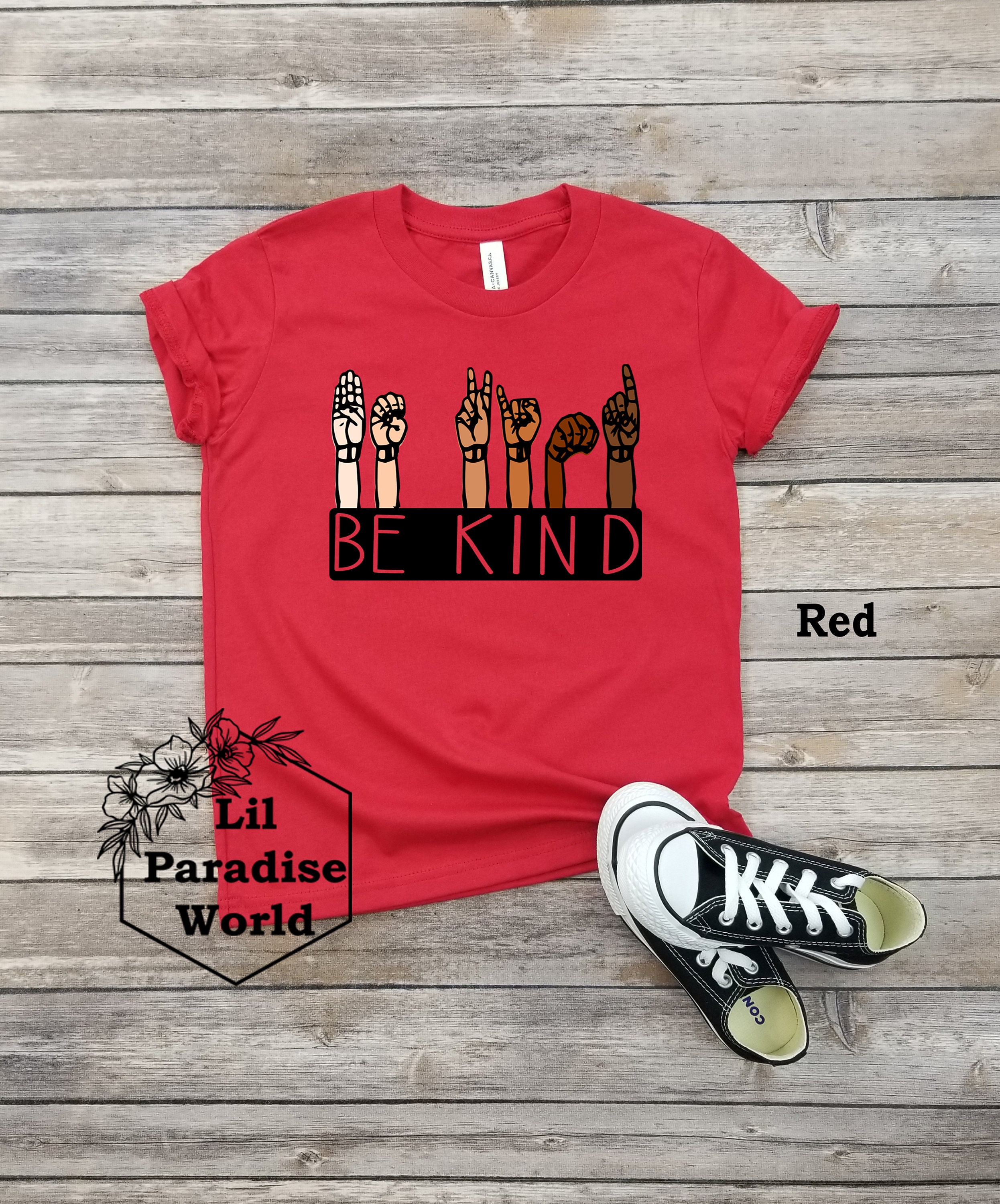 Be Kind Sign Language Kids Shirt-be Kind-kids Back to School | Etsy