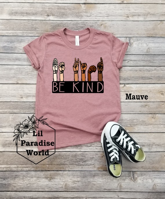 Be Kind Sign Language Kids Shirt-be Kind-kids Back to School | Etsy