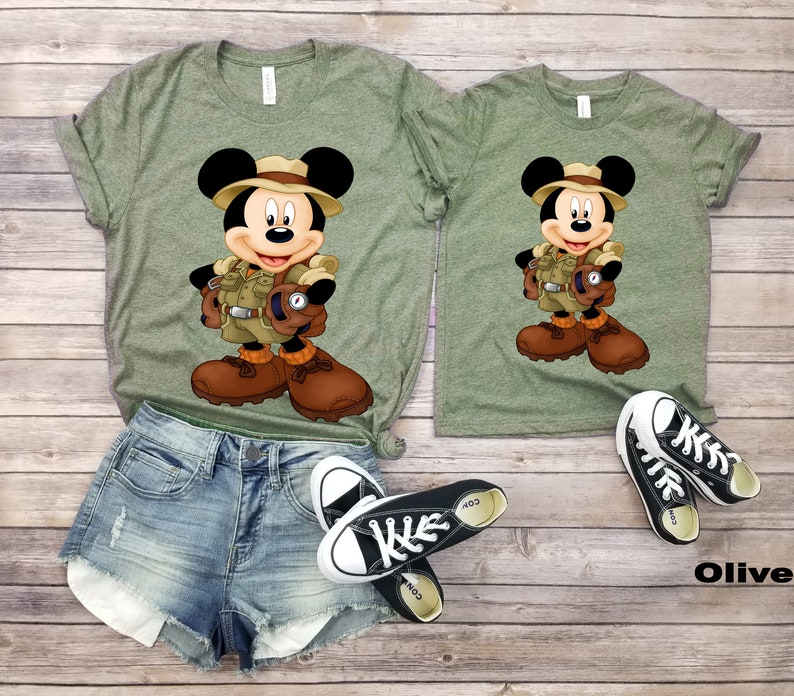 Safari Mickey Mouse Matching Shirtmatching Animal Kingdom | Etsy