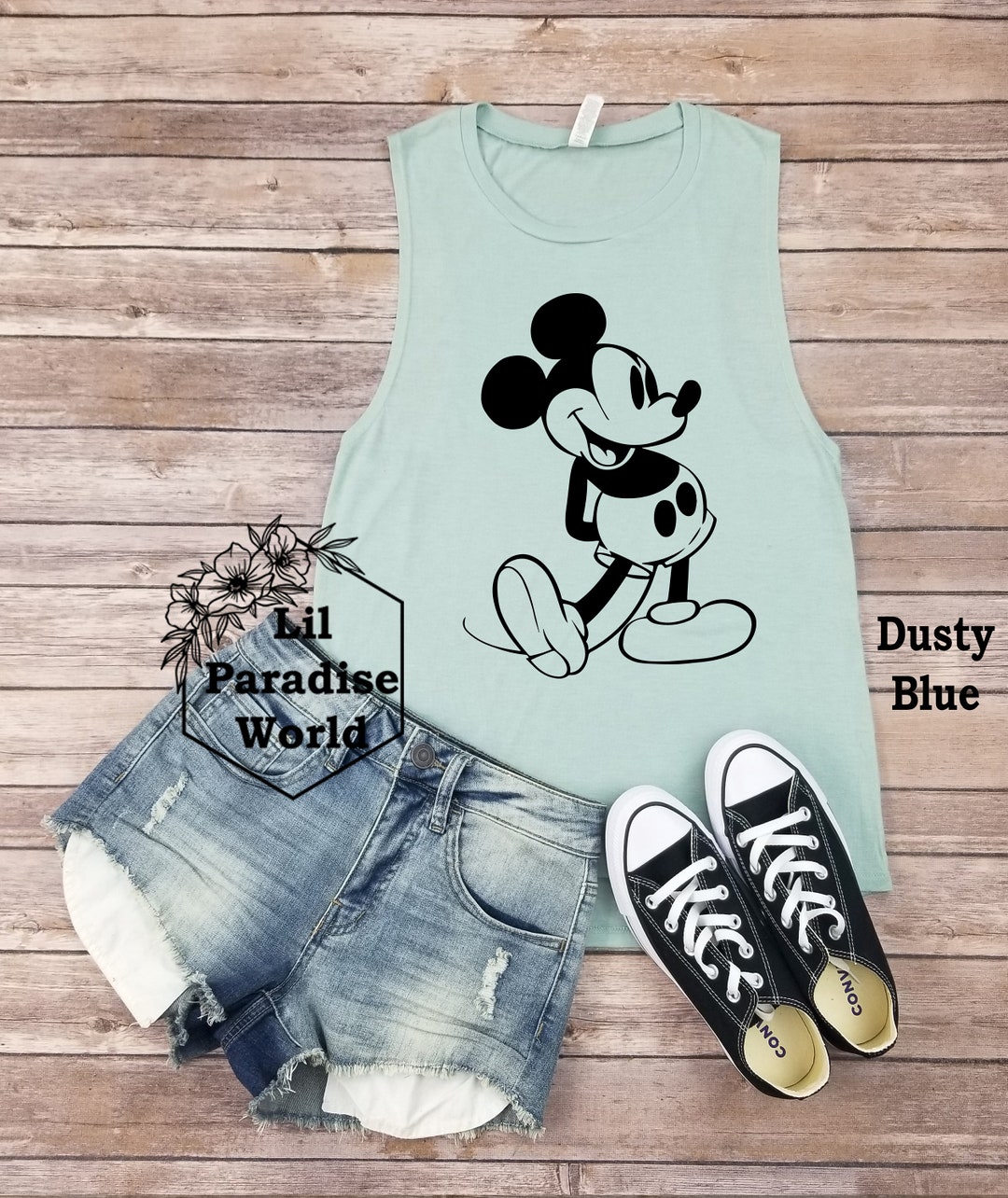 Outline Mickey Mouse Muscle Tank Top,animal Kingdom Tank,mickey Mouse ...