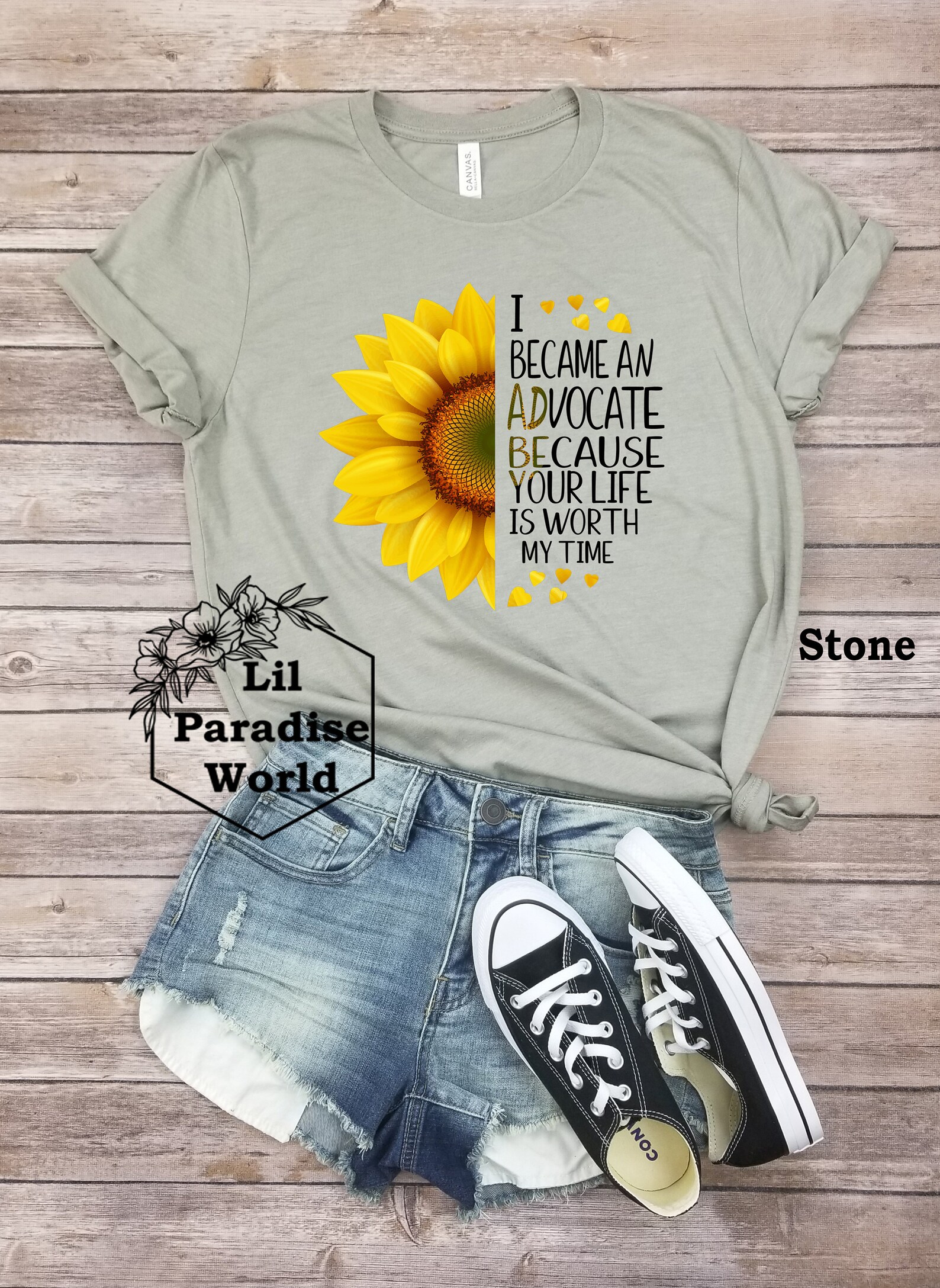 I Became an Advocate Because Your Life is Worth My Time Tshirt- Unsiex ...