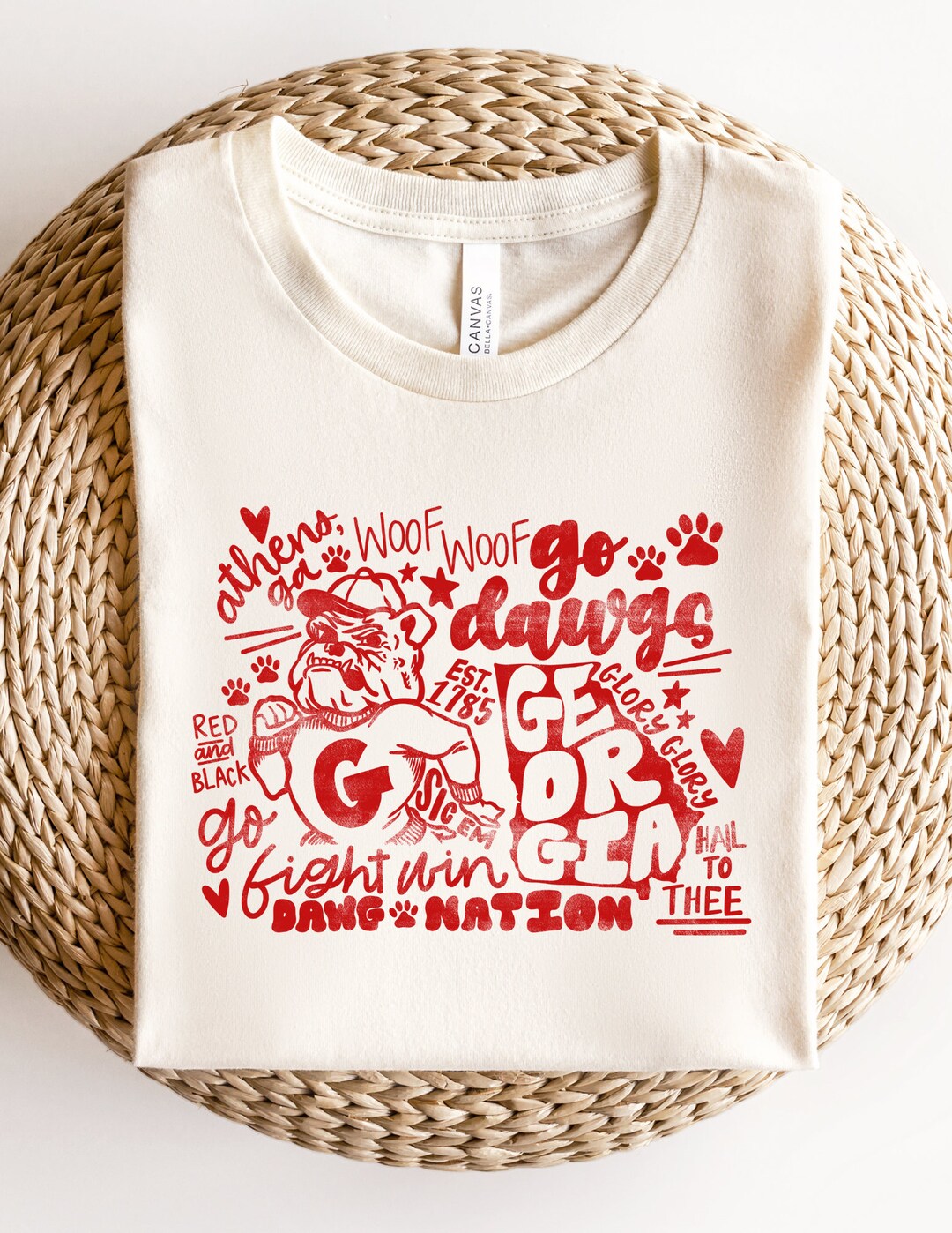 Vintage UGA Football Icons Comfort Colors Tee Unisex Gameday in Athens Shirt Saturday's Down ...