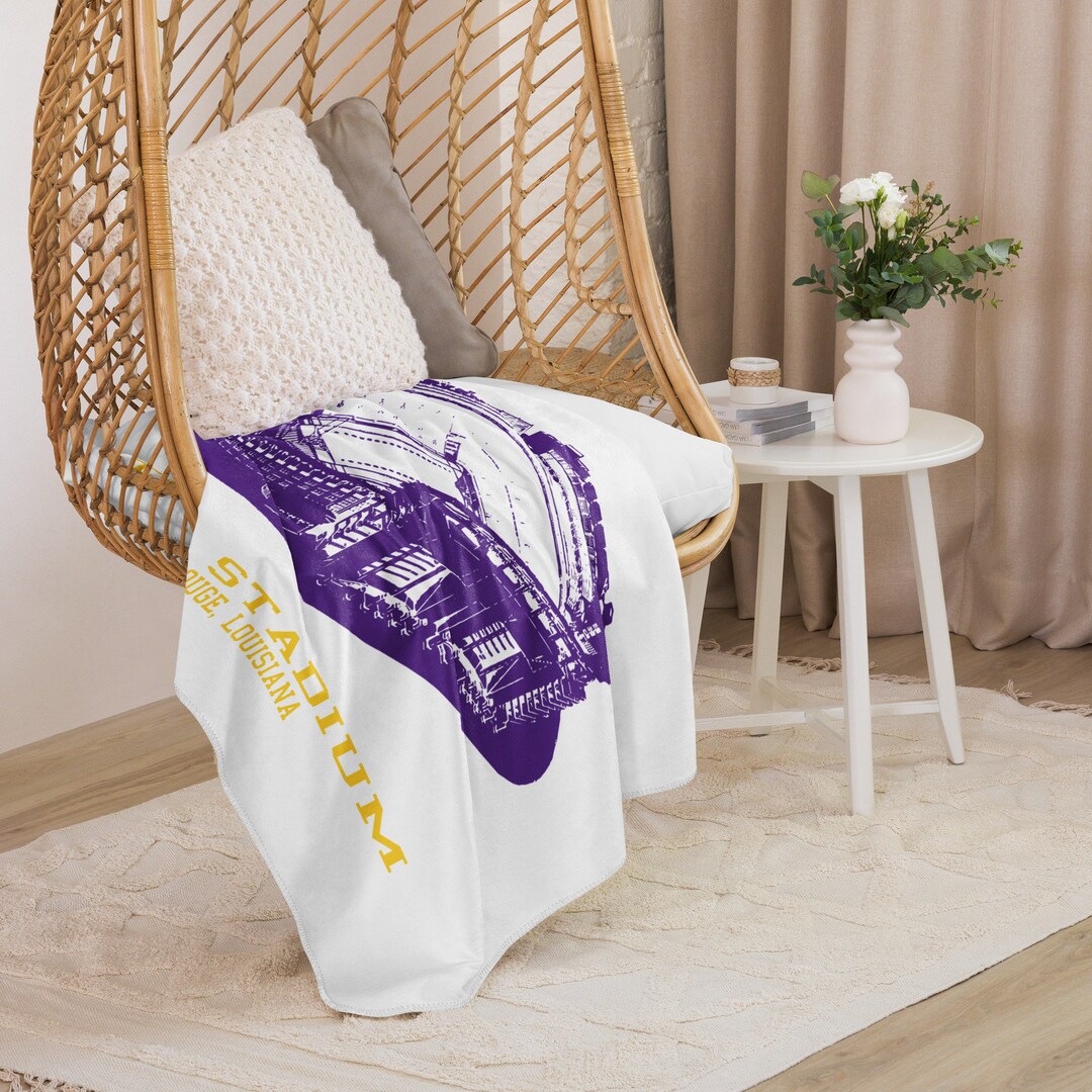 LSU Geaux Tigers Sherpa Blanket - Etsy