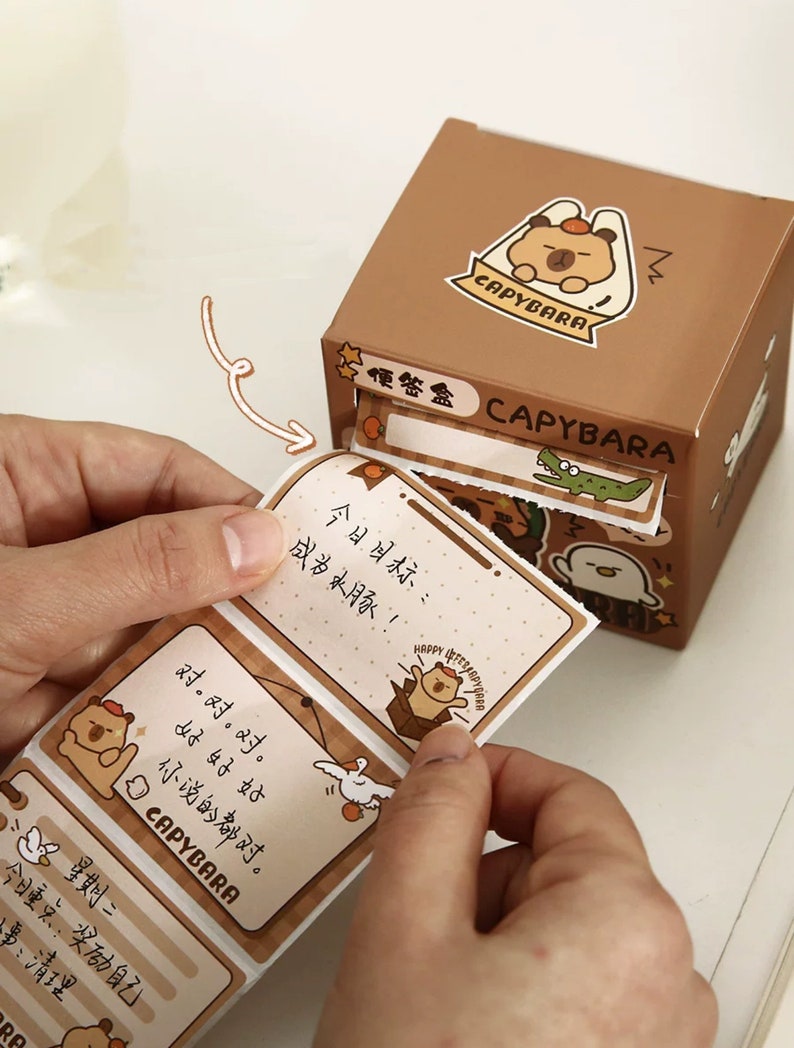 Capybara Sticker Note Roll 256pcs per Roll Sticky Notes Notepad ...