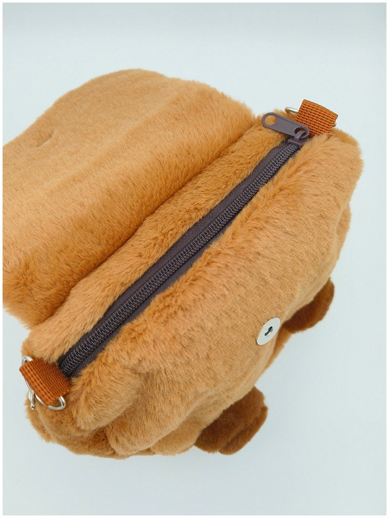 Fluffy Capybara Bag Convertible Backpack Sling Bag and Purse Cute ...