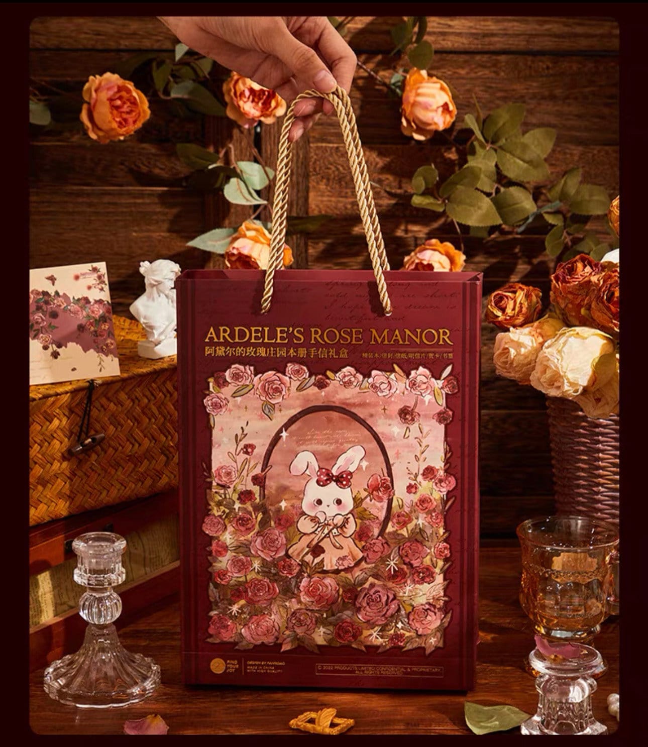 Cute White Bunny Rabbit Journal Stationary Planner Gift Set for Diary ...