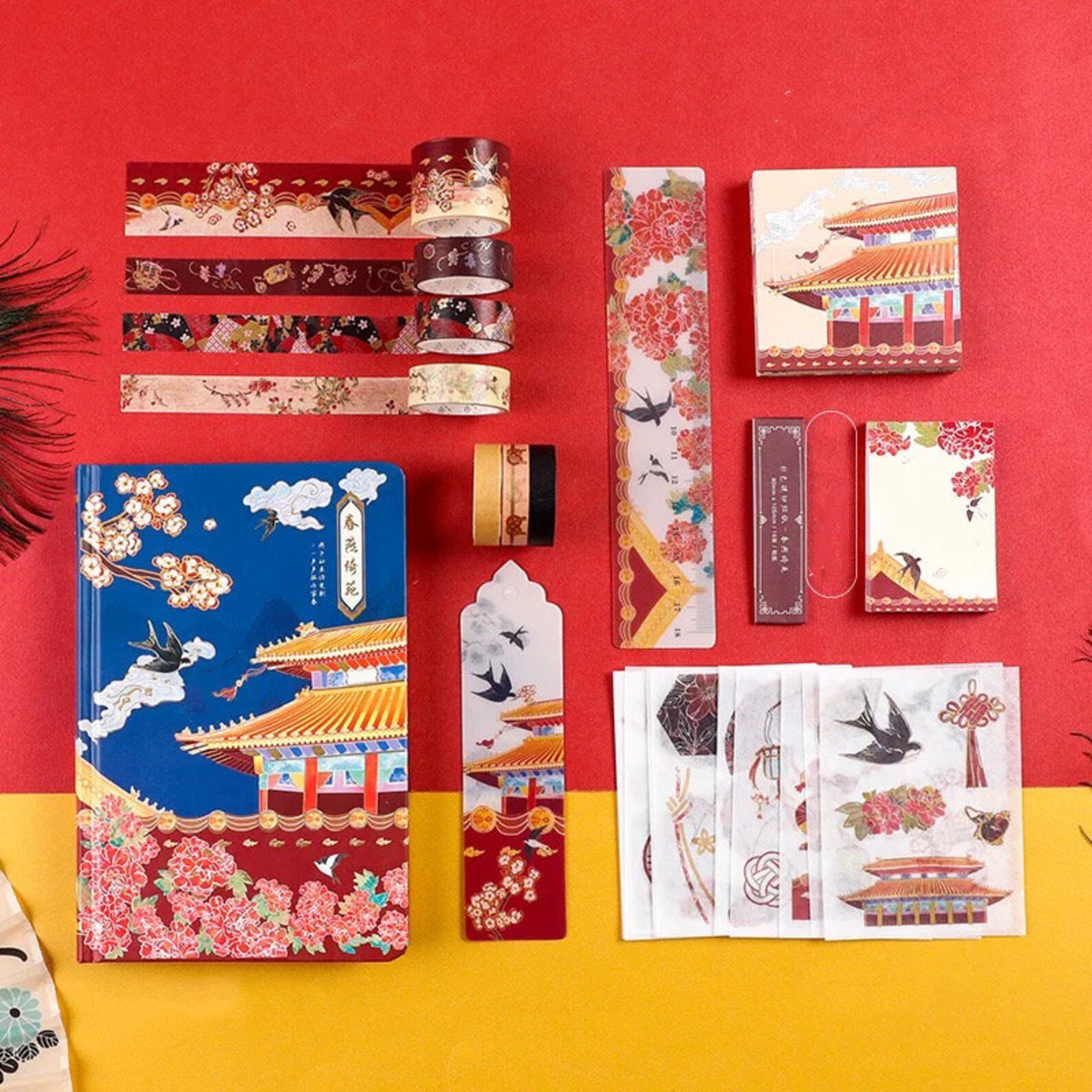 Japanese Black Dove Journal Stationary Planner Gift Set for Diary and ...