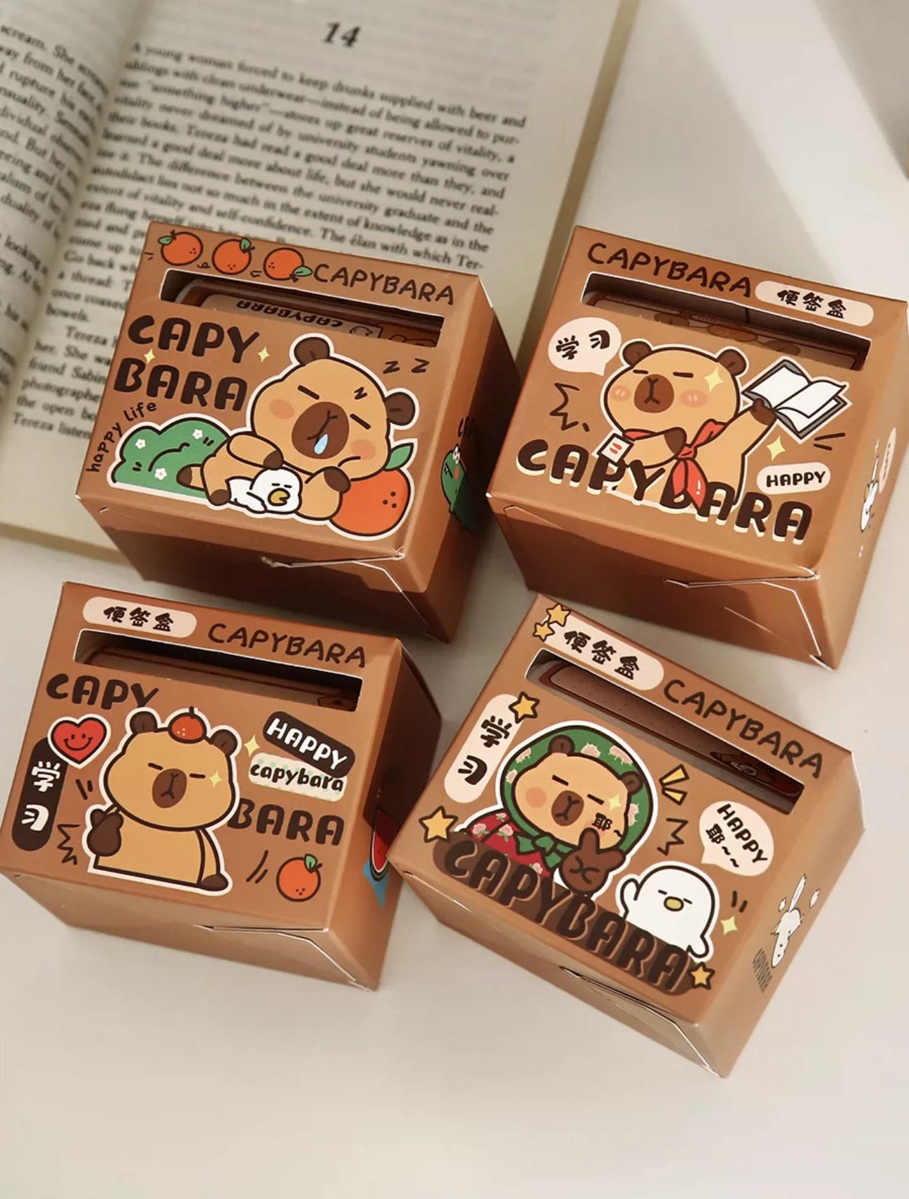 Capybara Sticker Note Roll 256pcs per Roll Sticky Notes Notepad ...
